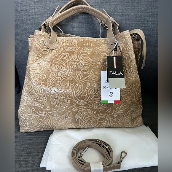 ISADORA | Bags | Nwt Isadora Tote Satchel Handbag Italian Leather ...